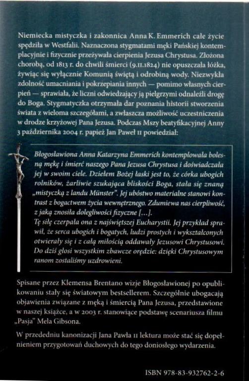 Pasja według objawień bł. Anny Katarzyny Emmerich. Red. BARBARA CABAŁA ...